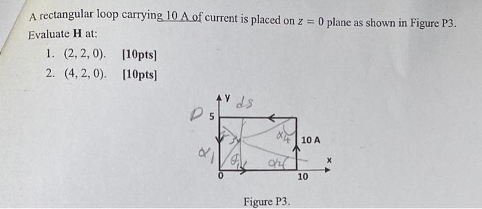 Solved A rectangular loop carrying 10 A of current is placed | Chegg.com