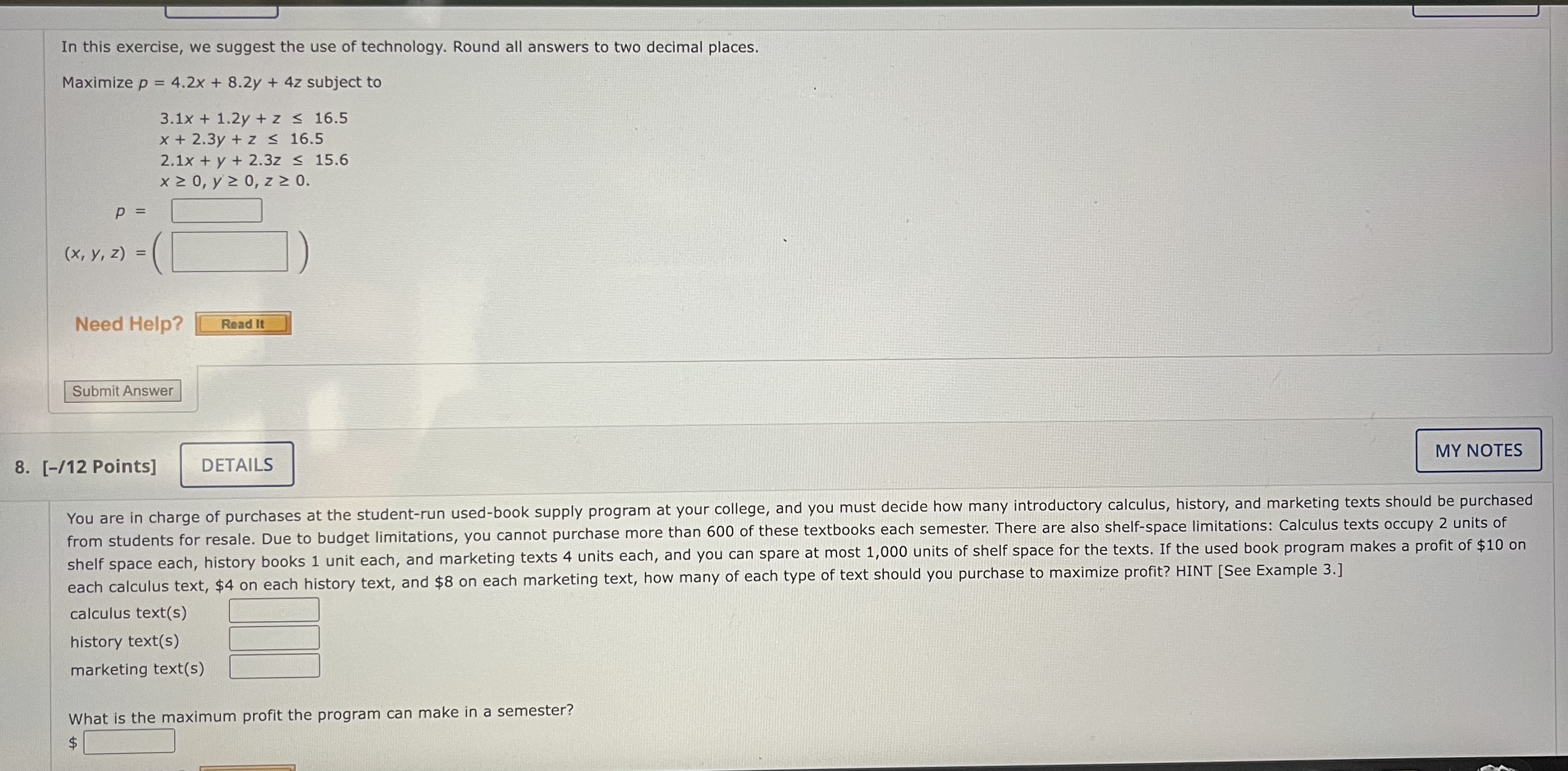 Solved In this exercise, we suggest the use of technology. | Chegg.com