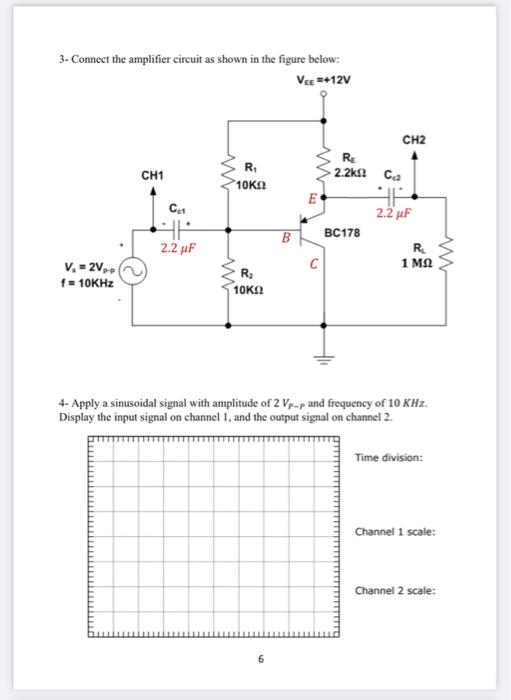 Solved Procedure 1- Connect the DC bias circuit as shown in | Chegg.com