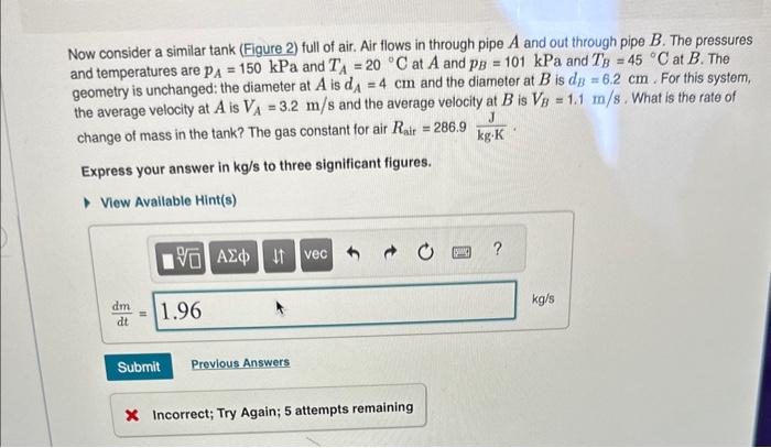 Solved Now consider the same tank (Figure 1), with water | Chegg.com