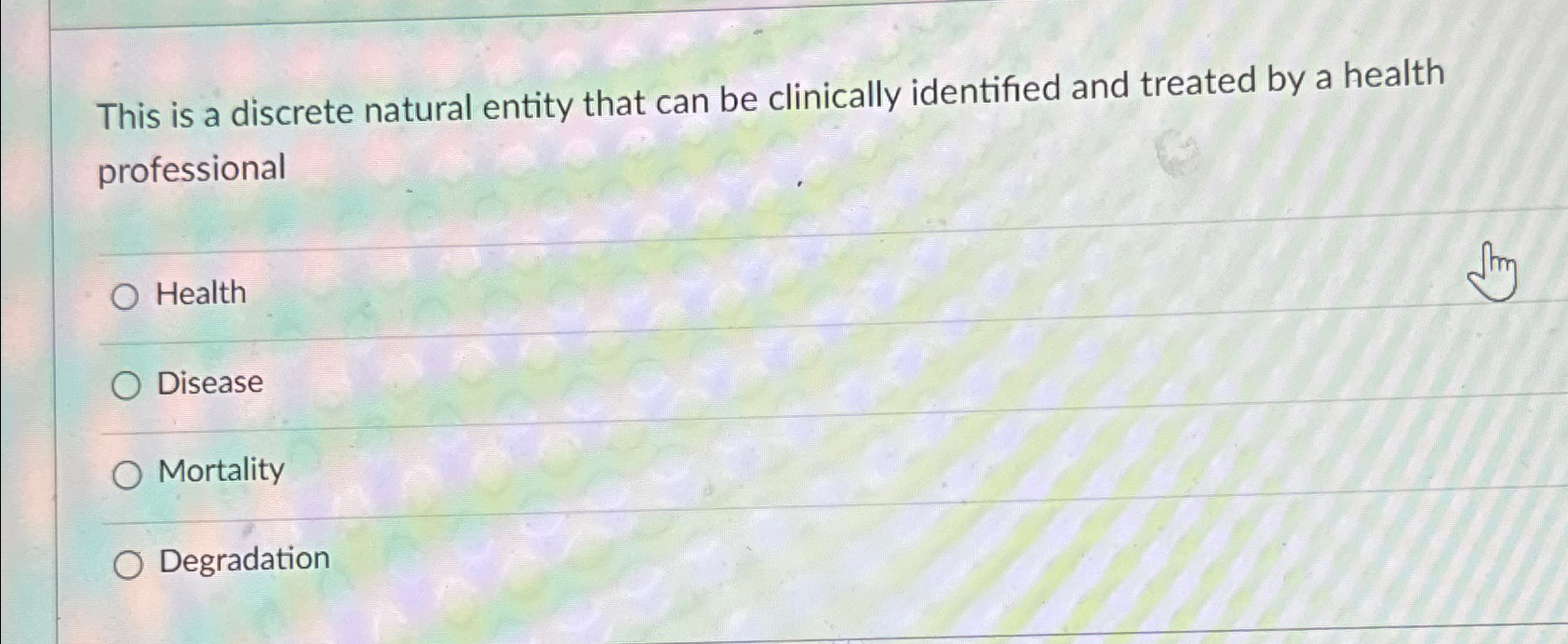 Solved This is a discrete natural entity that can be | Chegg.com