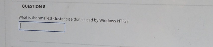 Solved QUESTIONS What is the smallest cluster size that's | Chegg.com