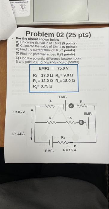 Solved - For the circuit shown below A) Caiculate the value | Chegg.com