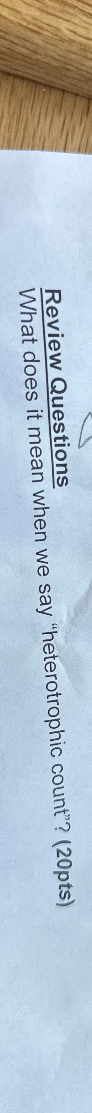 Solved Review Questionswhat Does It Mean When We Say