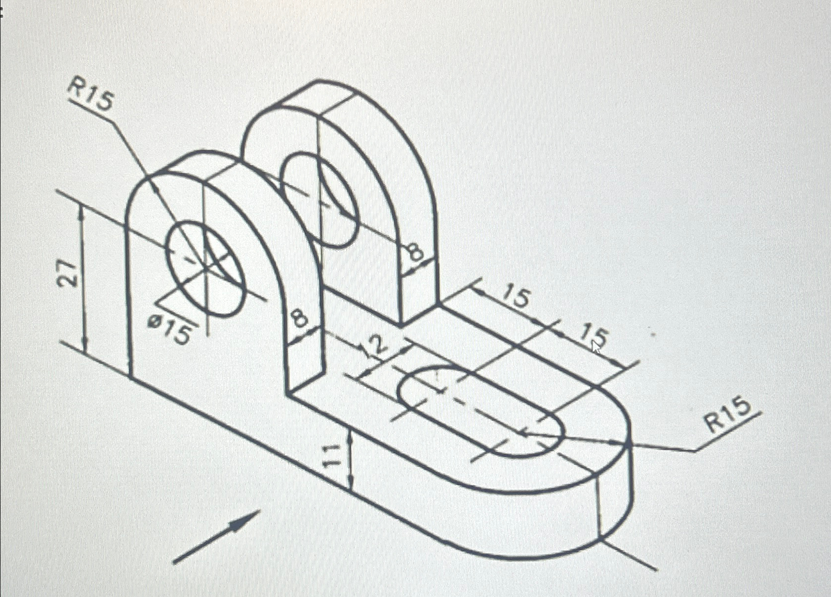 Solved Draw Front, side, and Top view with measurements. | Chegg.com