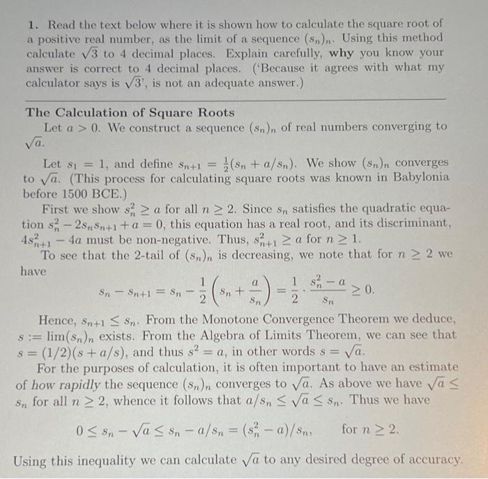 Solved 1. Read the text below where it is shown how to | Chegg.com