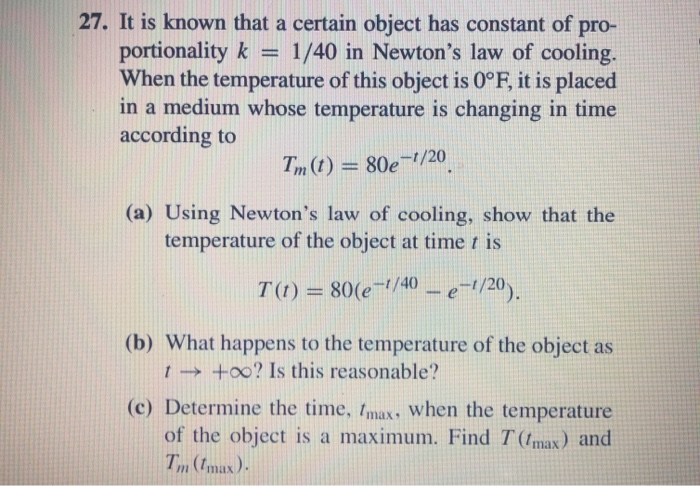 Solved 27. It is known that a certain object has constant of | Chegg.com