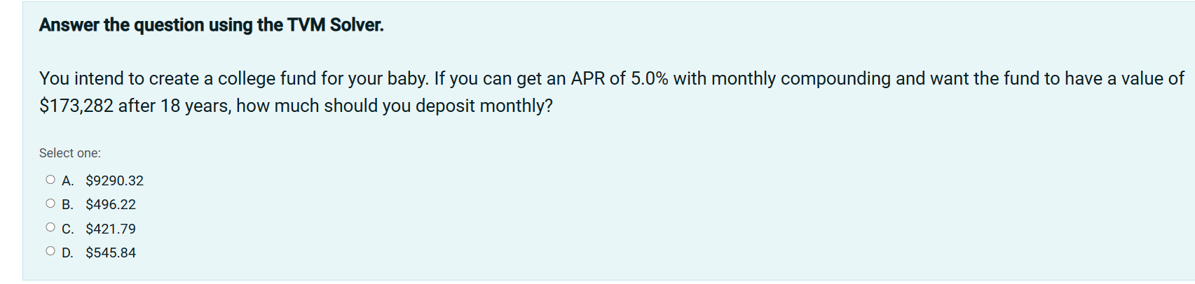 Solved Answer the question using the TVM Solver.You intend | Chegg.com