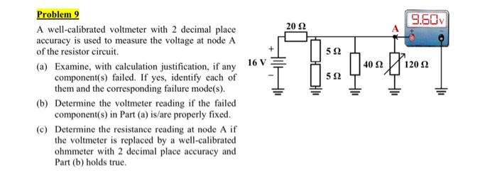 Solved A well-calibrated voltmeter with 2 decimal place | Chegg.com