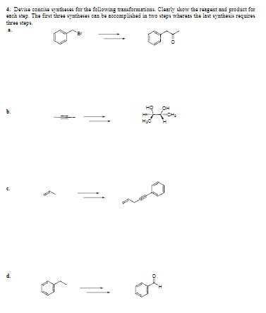 Solved devise concise syntheses for the following | Chegg.com