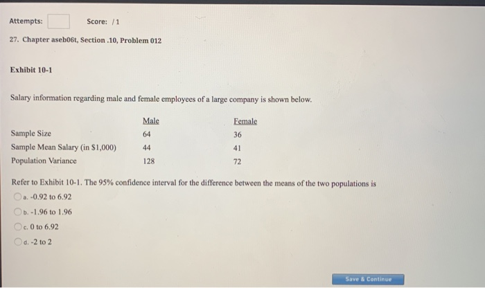 Solved Attempts: Score: /1 27. Chapter aseb06, Section 10, | Chegg.com Solved Attempts: Score: /1 27. Chapter aseb06, Section 10, | Chegg.com