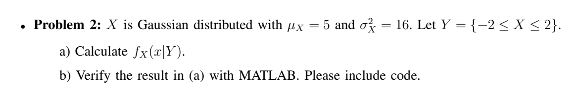 Solved show all steps to solveProblem 2: x ﻿is Gaussian | Chegg.com
