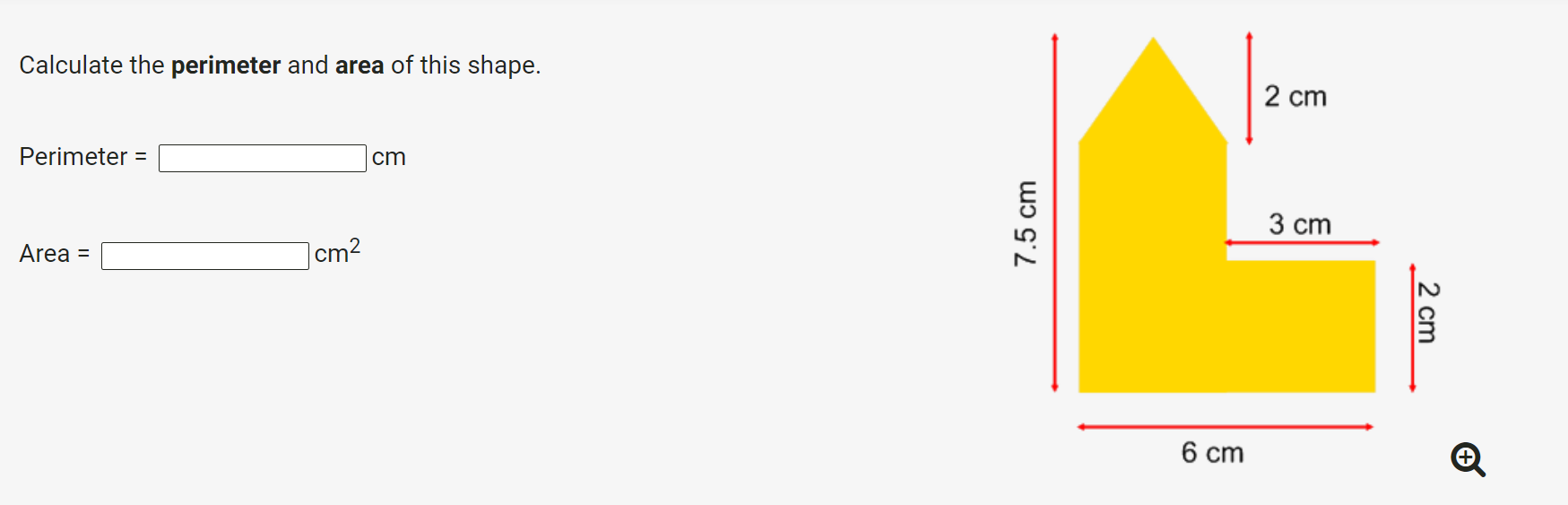 Calculate the perimeter and area of this | Chegg.com