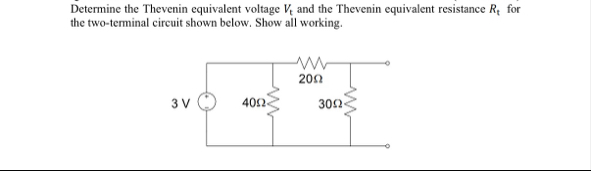 Solved Determine the Thevenin equivalent voltage Vt ﻿and the | Chegg.com