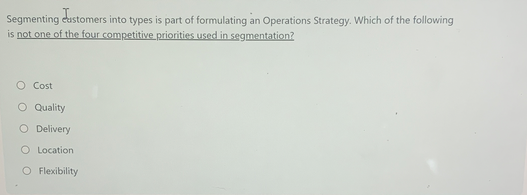Solved Segmenting eustomers into types is part of | Chegg.com
