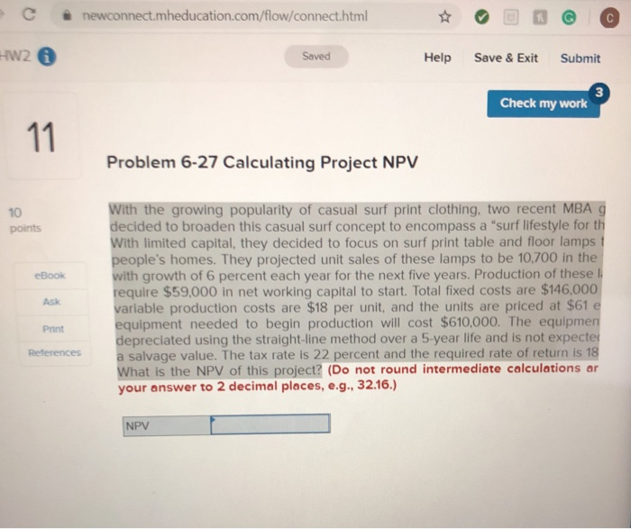 Solved с newconnect.mheducation.com/flow/connect.html HW2 | Chegg.com