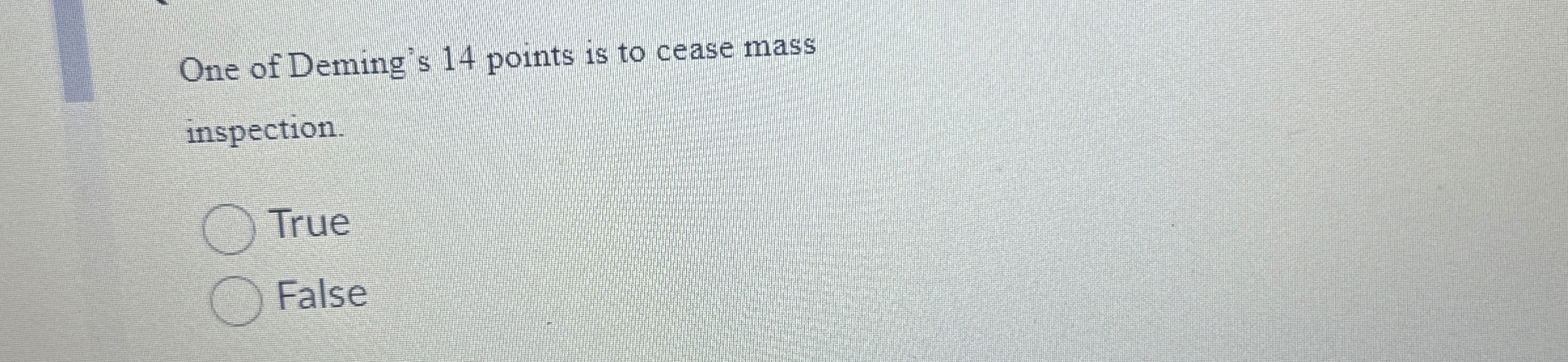 Solved One of Deming's 14 ﻿points is to cease | Chegg.com