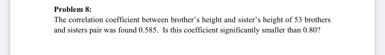 Solved Problem 8:The correlation coefficient between | Chegg.com