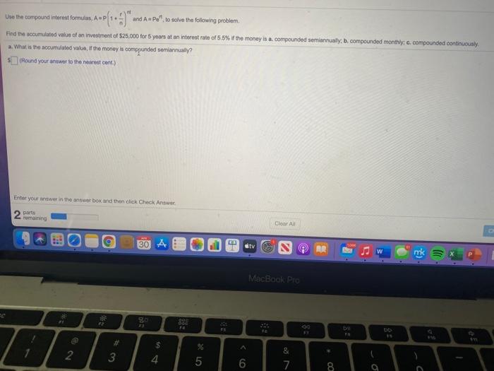 Solved Use the compound interest formulas, Apl and Aperto | Chegg.com