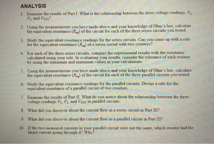 Solved DATA TABLES Part I: Series circuits R2 Reg R1 (0) (0) | Chegg.com