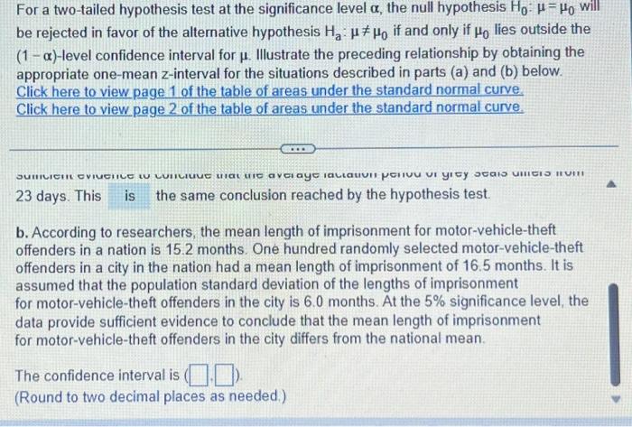 Solved For A Two Tailed Hypothesis Test At The Significance 0375