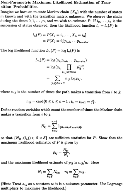 Non Parametric Maximum Likelihood Estimation Of
