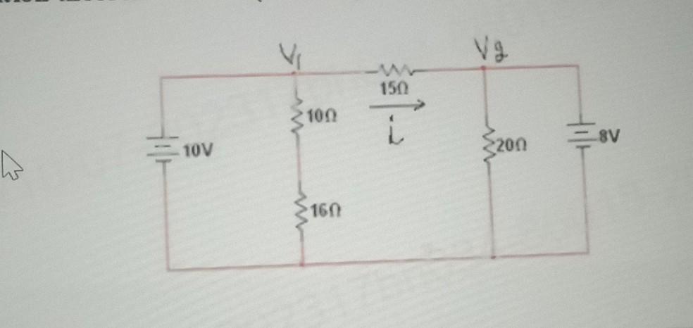 Solved for the given network determine the voltage at node | Chegg.com