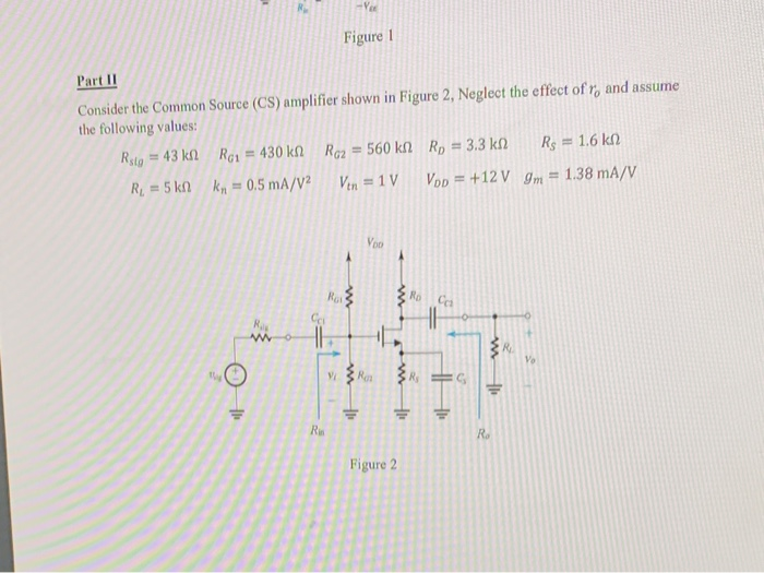 Solved Part 1 Consider the Common Base (CB) amplifier shown | Chegg.com