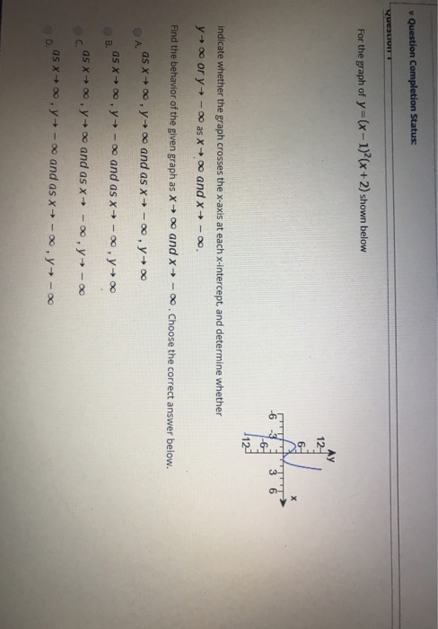 Solved Question Completion Status: QUESLUIT For the graph of | Chegg.com