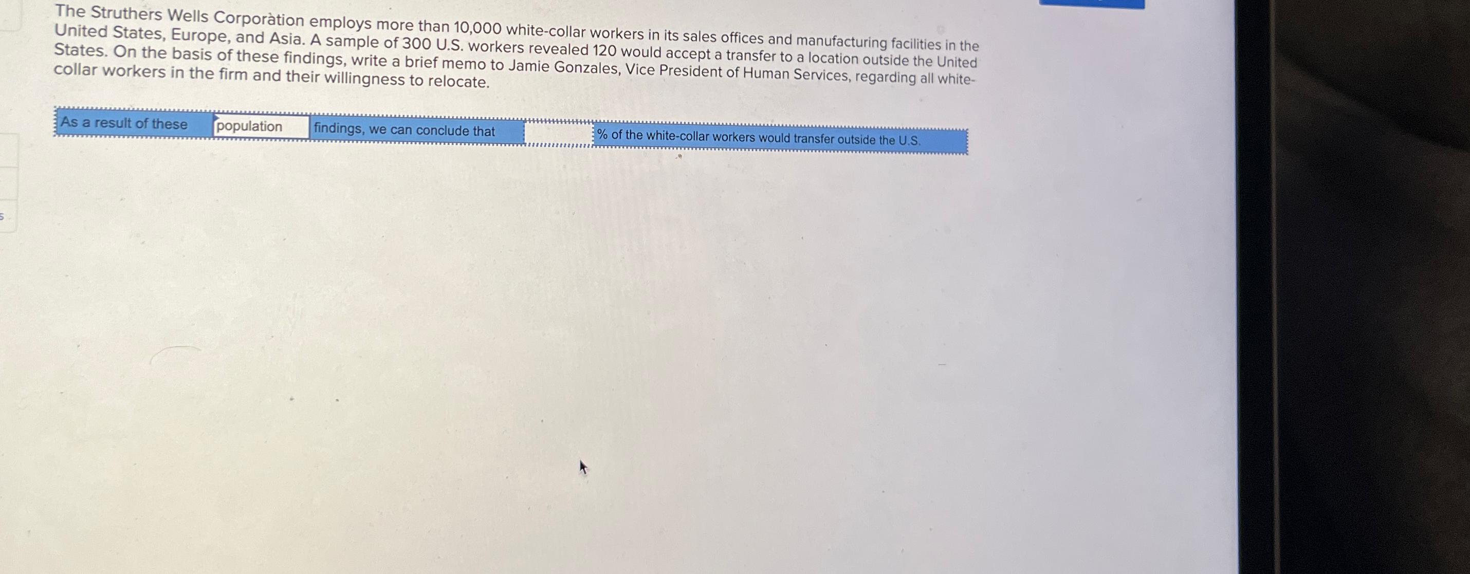 Solved The Struthers Wells Corporàtion employs more than | Chegg.com