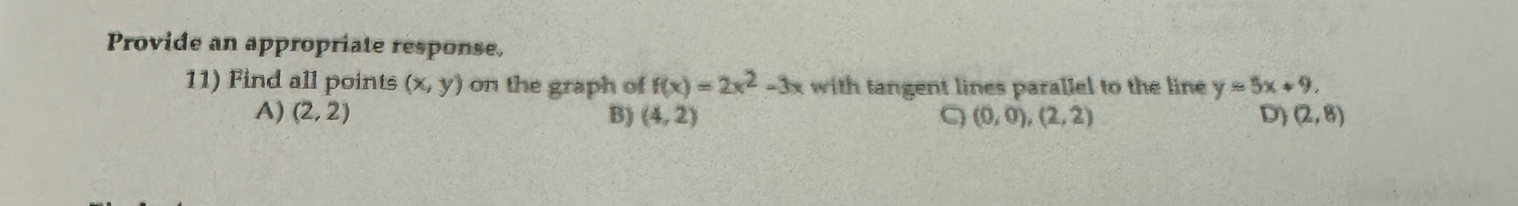 Solved Provide an appropriate response.Find all points (x,y) | Chegg.com