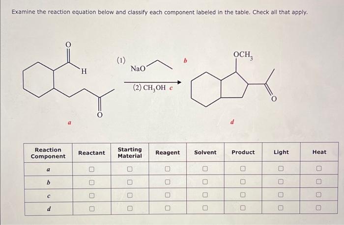 Solved Examine the reaction equation below and classify each | Chegg.com Solved Examine the reaction equation below and classify each | Chegg.com