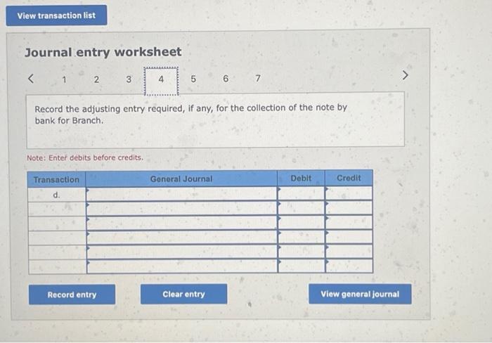 Solved Journal entry worksheet 4567 Record the adjusting | Chegg.com