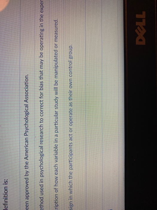 Solved definition is: een approved by the American | Chegg.com