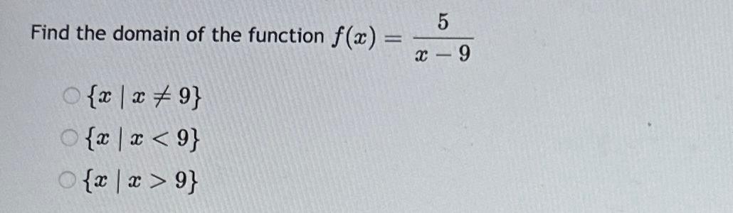 Solved Find the domain of the function | Chegg.com