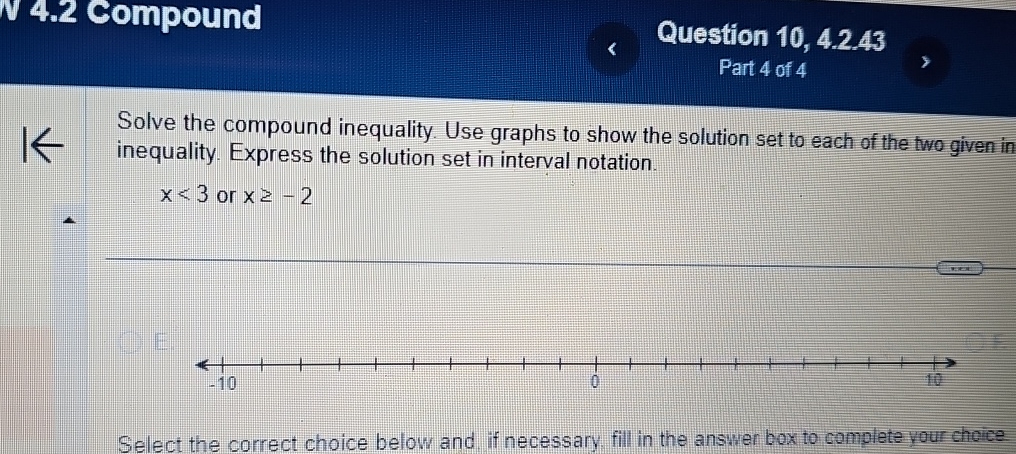 Solved compoundQuestion 10, 4.2.43Part 4 ﻿of 4Solve the | Chegg.com