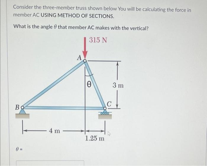 Solved Consider the three-member truss shown below You will | Chegg.com