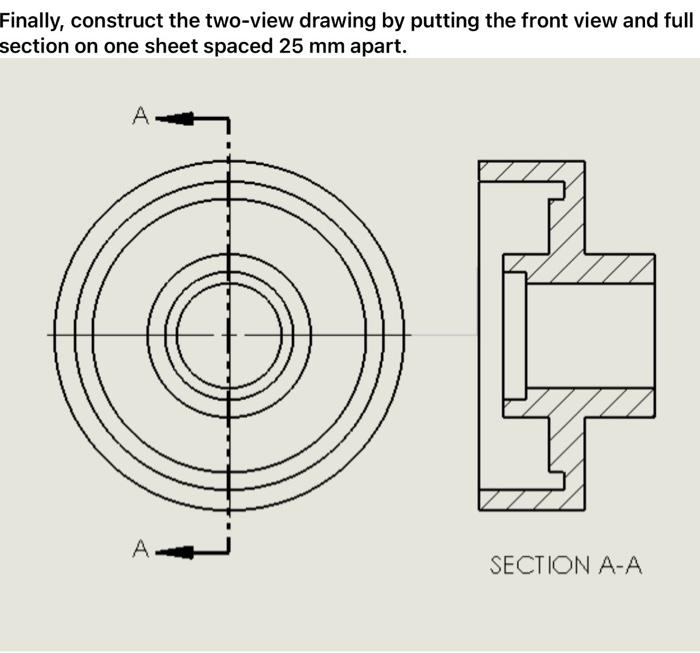 Solved Need help with the dimensions for the Two-View | Chegg.com