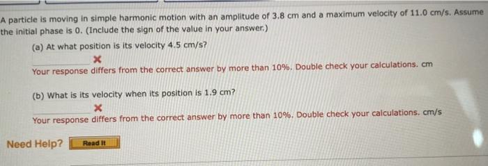 Solved A particle is moving in simple harmonic motion with | Chegg.com
