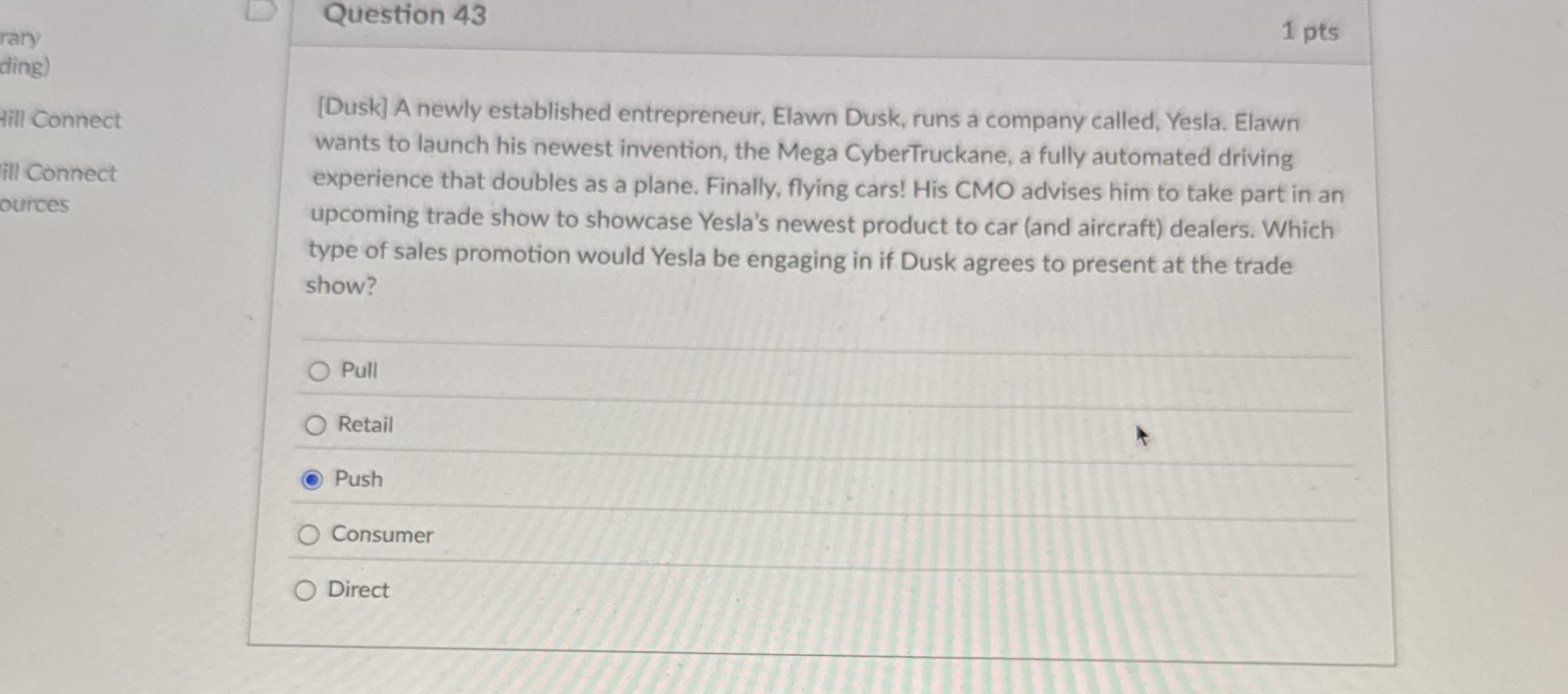 Solved Question 431 ﻿pts[Dusk] ﻿A newly established | Chegg.com