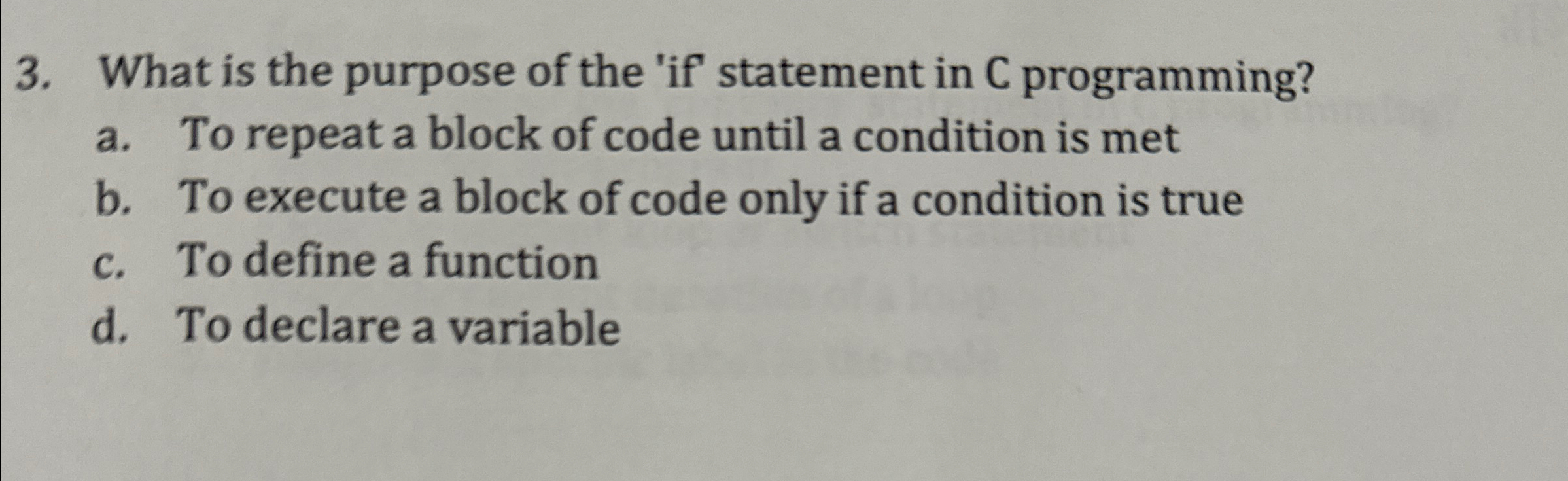 Solved What is the purpose of the 'if statement in C | Chegg.com