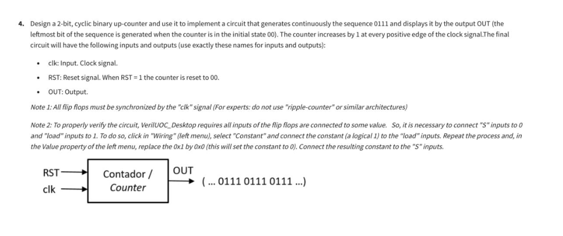Solved Design a 2-bit, cyclic binary up-counter and use it | Chegg.com