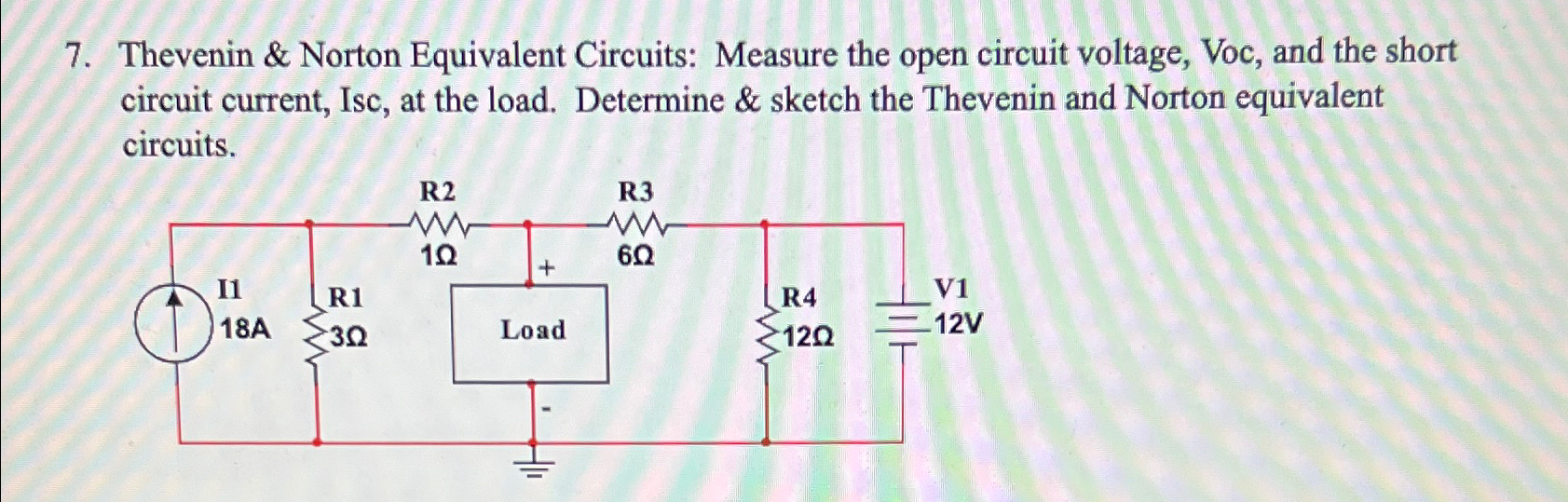 Solved Thevenin & Norton Equivalent Circuits: Measure the | Chegg.com