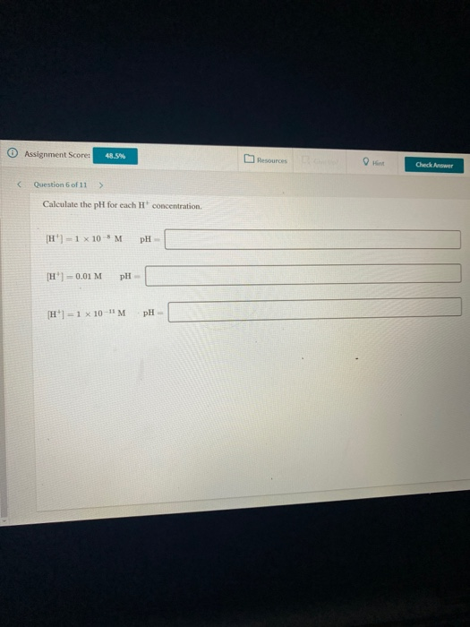 Solved Assignment Score: 48.5% Hint Check Answer Question 6 | Chegg.com