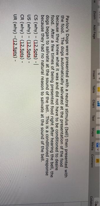 Solved w Zoom Add Page Insert Table Chart Text Shape Media | Chegg.com