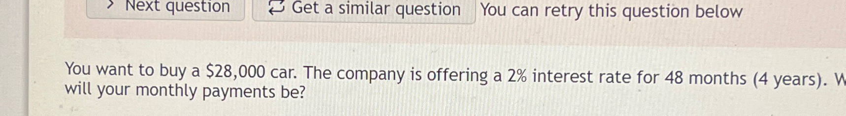 Solved Next questionGet a similar questionYou can retry this | Chegg.com
