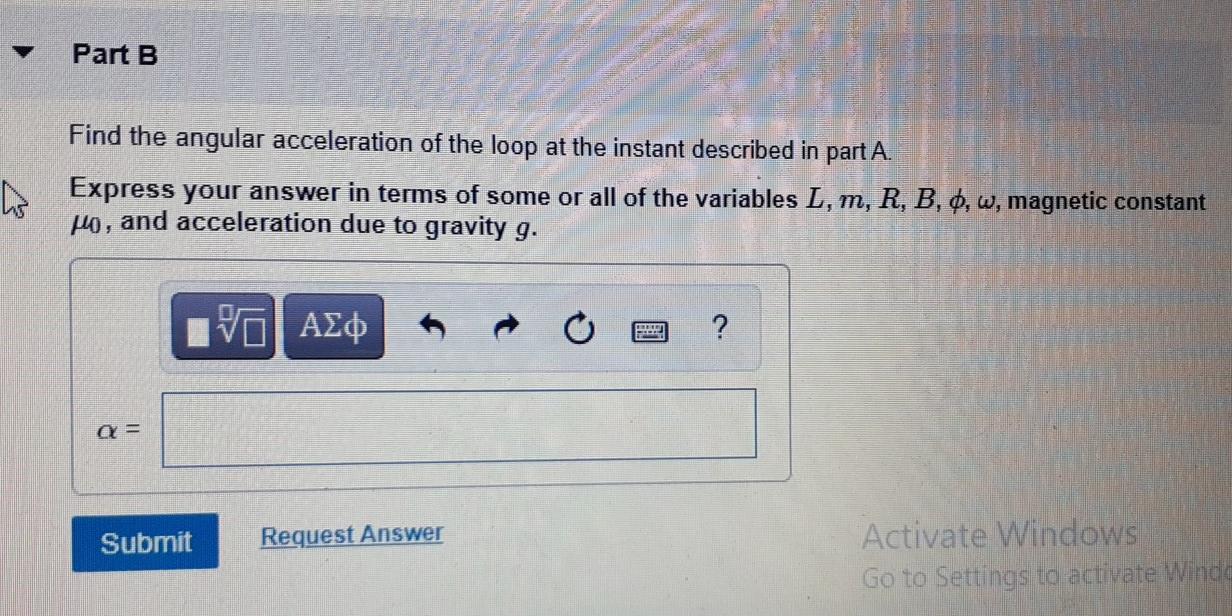 Solved A square, conducting, wire loop of side L, total mass | Chegg.com
