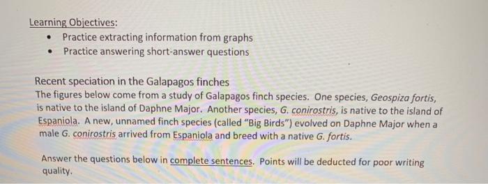 Solved Learning Objectives: Practice extracting information | Chegg.com