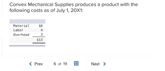 Solved Convex Mechanical Supplies produces a product with | Chegg.com