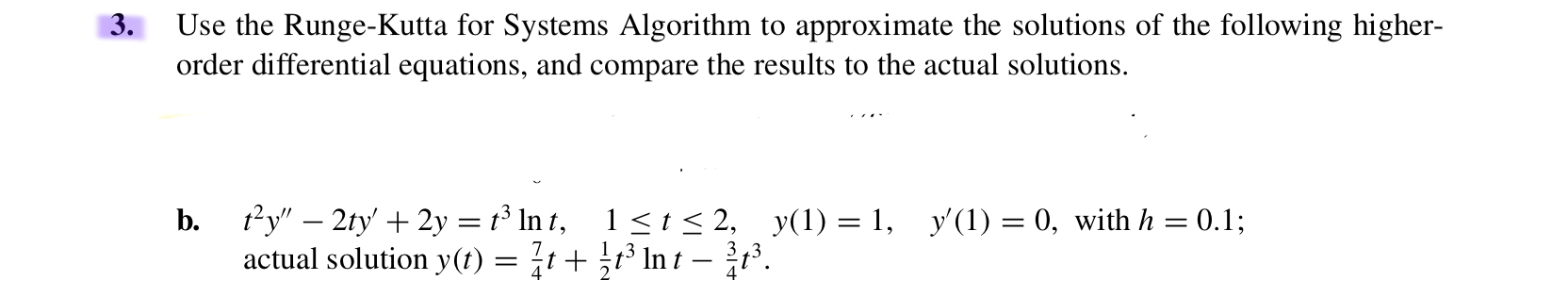 Use The Runge Kutta For Systems Algorithm To